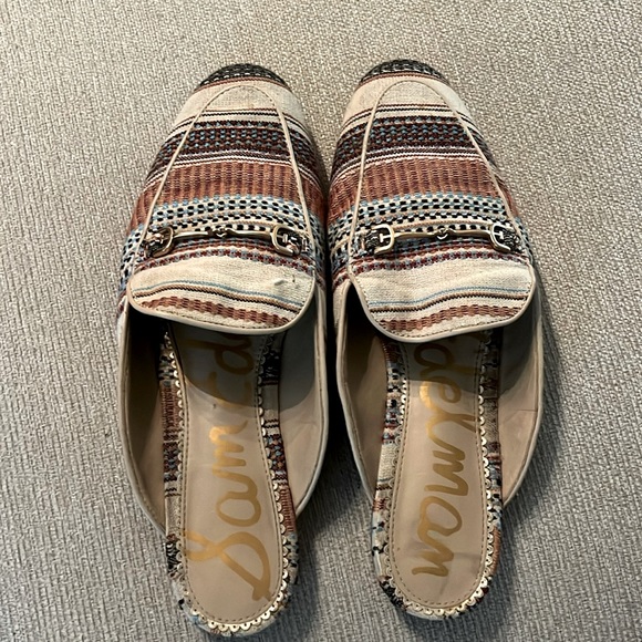 Sam Edelman | Shoes | Sam Edelman Linnie Woven Striped Slip On Mules ...